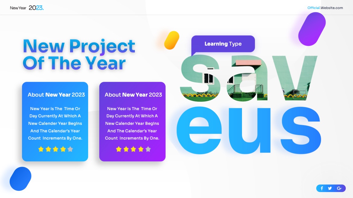 Saveus - New Years Keynote Template by Yumnacreative | GraphicRiver